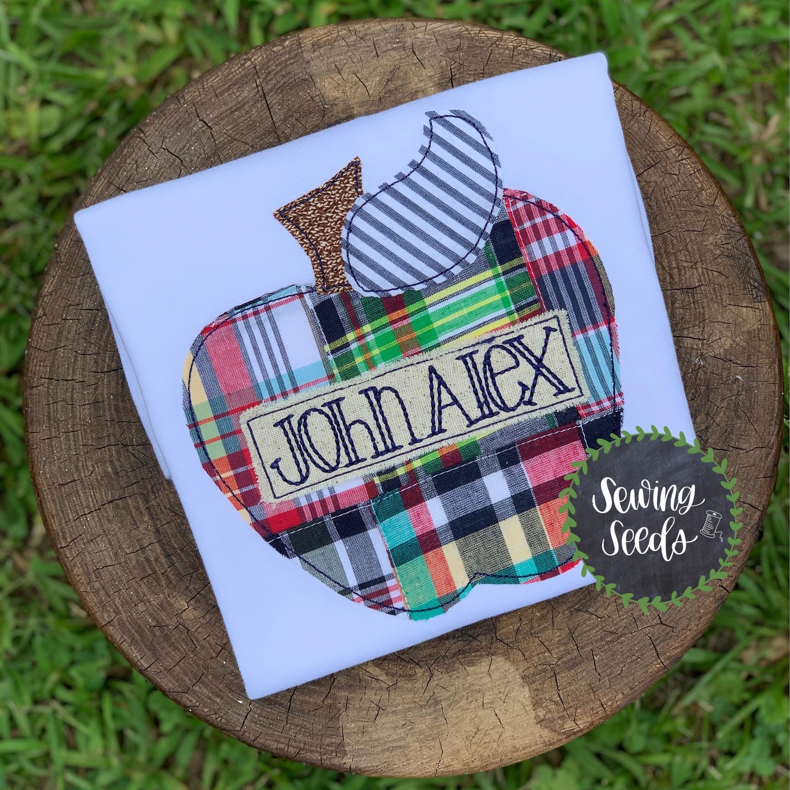 Simple Apple Back to School Applique Embroidery Design - Etsy