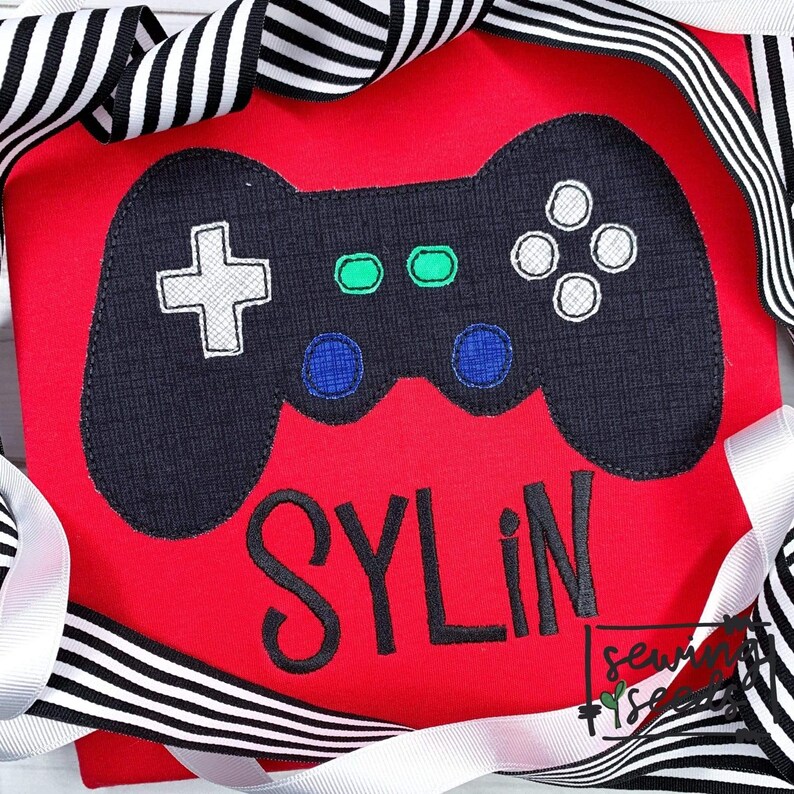 Video Game Controller Applique Design File Machine Embroidery | Etsy