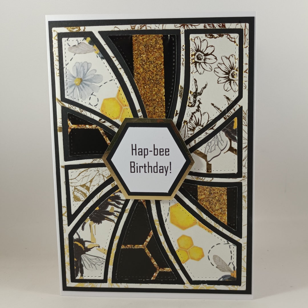 Handmade Bee Themed Birthday Card - Etsy