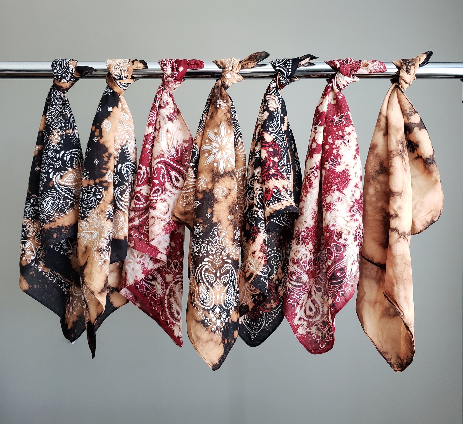 Acid Wash Rocker Bandanas Festivals Concerts Moto - Etsy