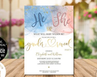 Rustic Gender Reveal Invitation, Little Drake or Little Hen Themed ...