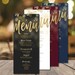 Gold Menu Template - Printable Birthday Wedding Menus or New Year Party ...
