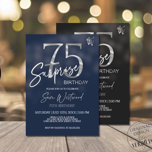 75th Birthday Party - Etsy