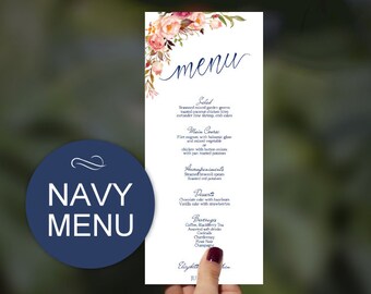 Watercolor menu | Etsy