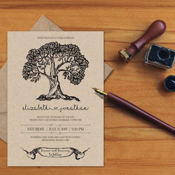 Tree Wedding Invitation - Etsy