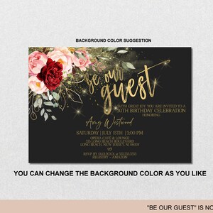 Be Our Guest Invitation, Be Our Guest Bridal Shower Invitation, Beauty ...