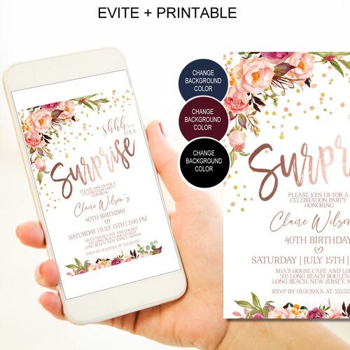 Birthday Invitations for Women Birthday Party - Etsy