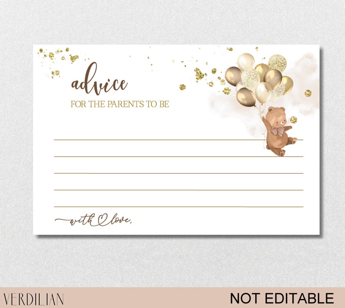 Advice Cards for New Parents Printable Game Baby - Etsy