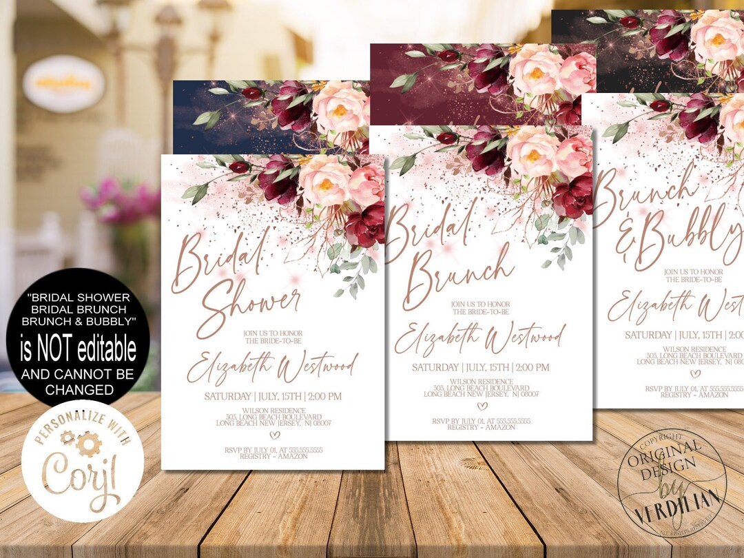 Rose Gold Bridal Shower Invitation Rose Gold Wedding Shower Invite Navy ...