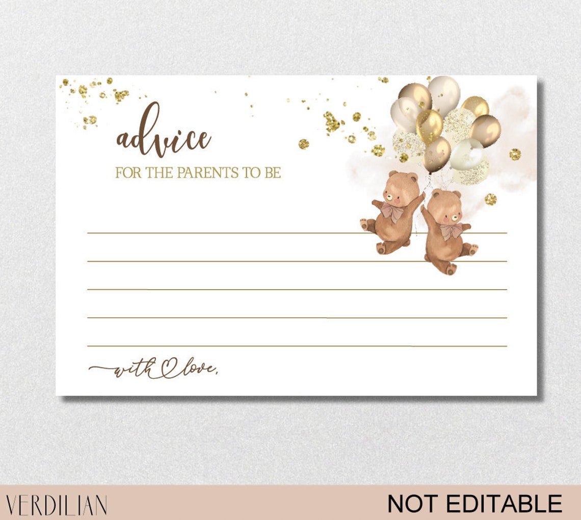 Advice Cards for New Parents Printable Game Baby - Etsy