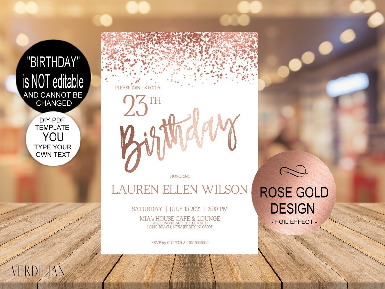 DIY Any Age Birthday Invitation Printable Template Editable | Etsy