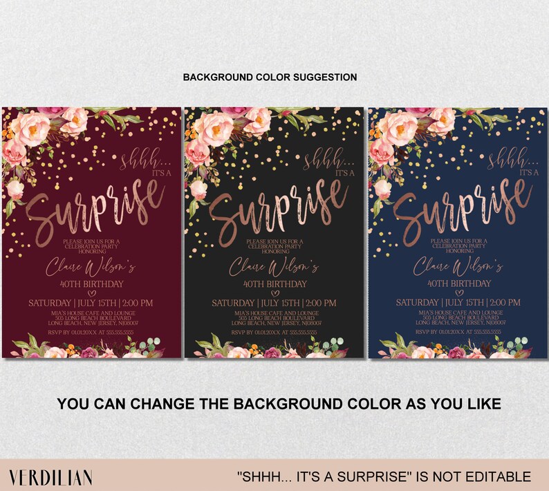 Birthday Invitations for Women Birthday Party - Etsy