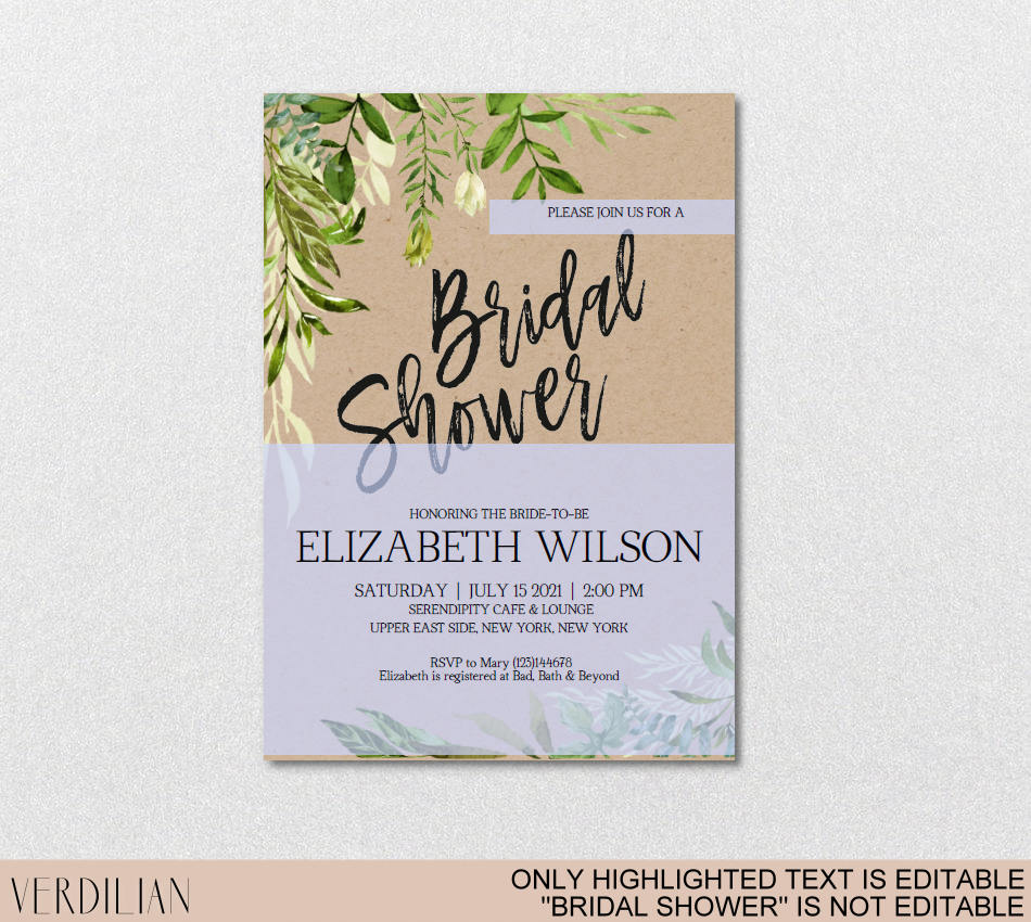 Rustic Bridal Shower Invitation Bridal Shower Invite Rustic - Etsy
