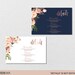 Blush Floral Details Card Editable Template Rose Gold Printable Shower ...