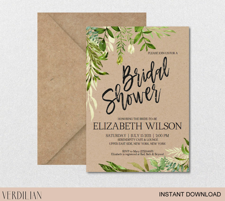 Rustic Bridal Shower Invitation Bridal Shower Invite Rustic - Etsy