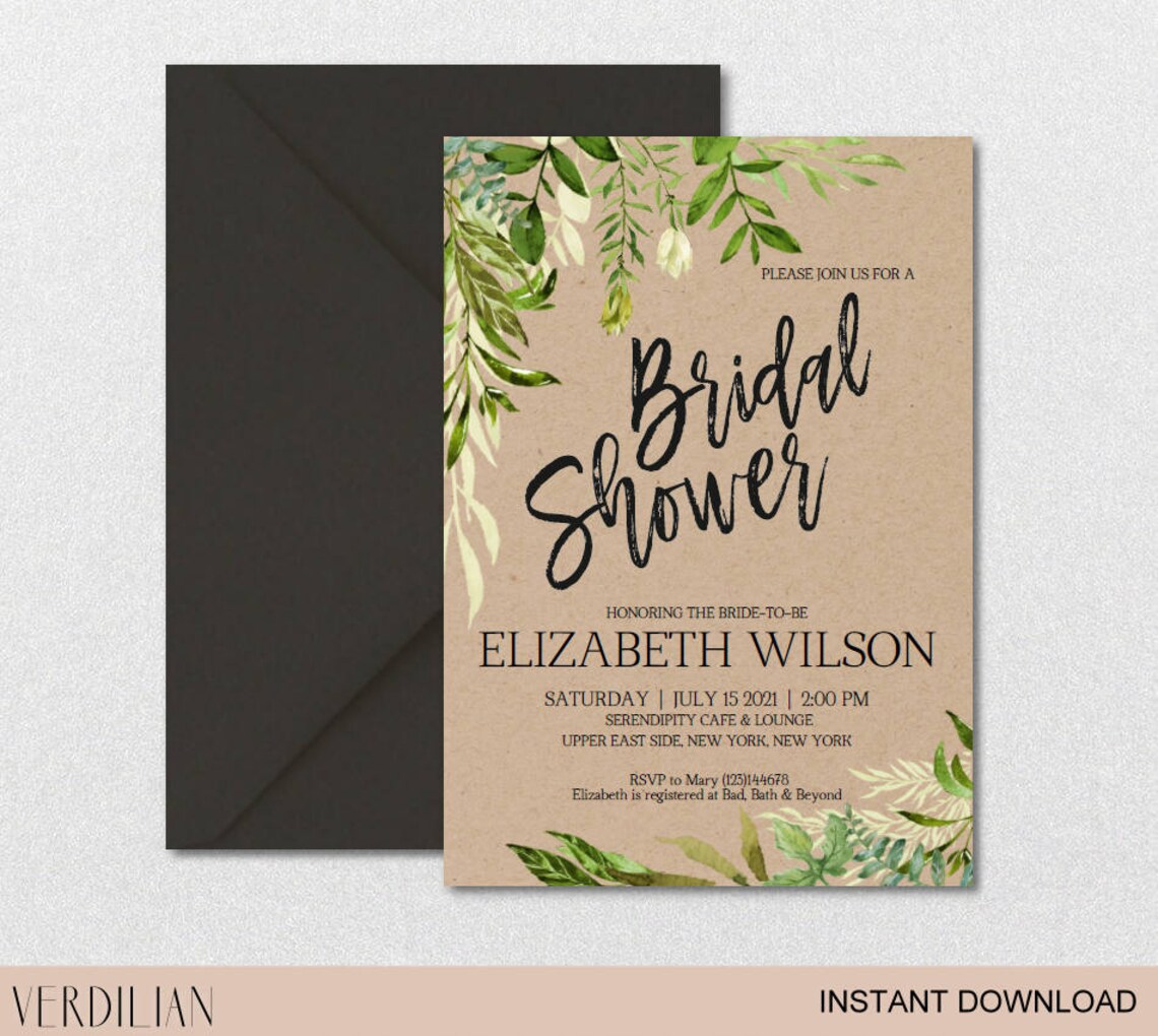 Rustic Bridal Shower Invitation Bridal Shower Invite Rustic - Etsy