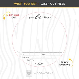 SVG / DXF - Laser Newborn Baby "welcome" Wood Birth Announcement With ...