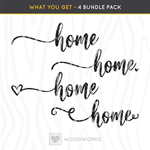 4 PACK: SVG / DXF script Home Bundle Cut Files - Etsy