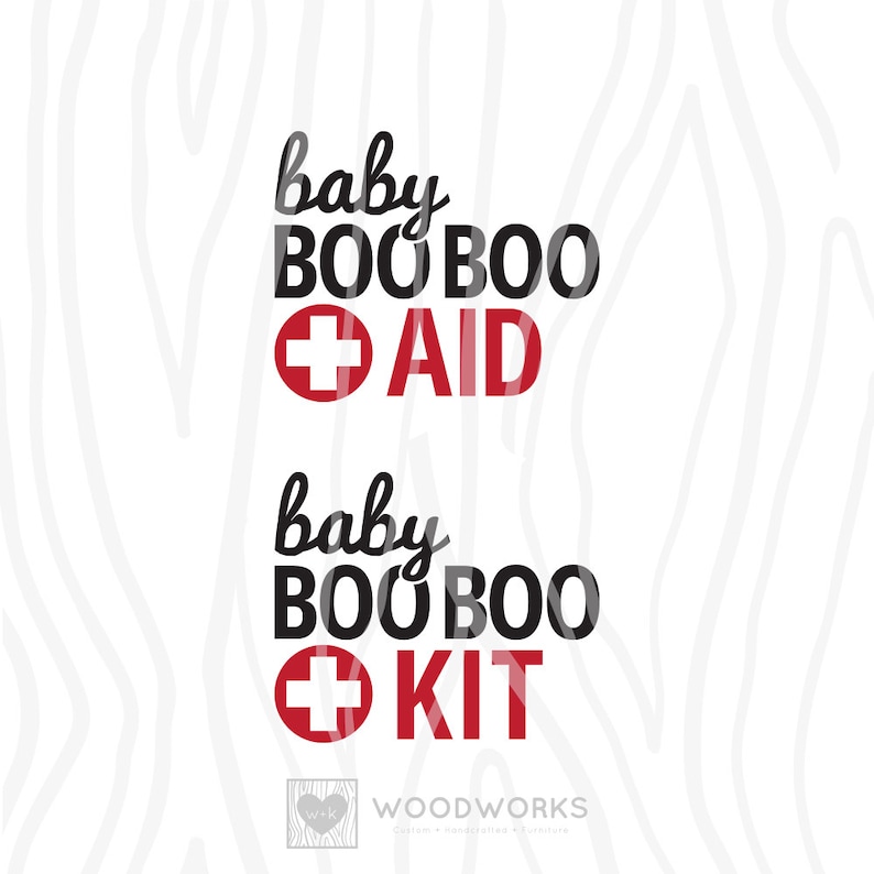 SVG / DXF Twin Pack: Baby Boo Boo Aid / Kit First Aid - Etsy