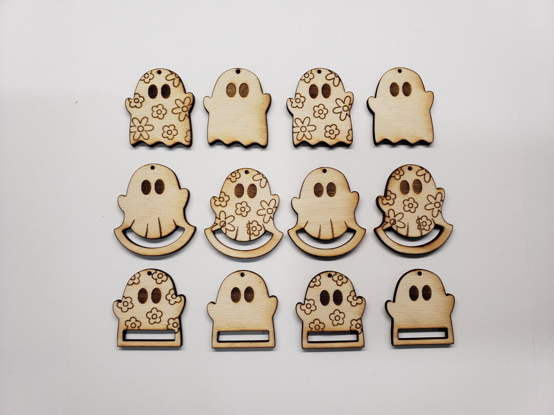 LASER SVG: Halloween Floral Ghost Macrame Earring Laser Cut File ...