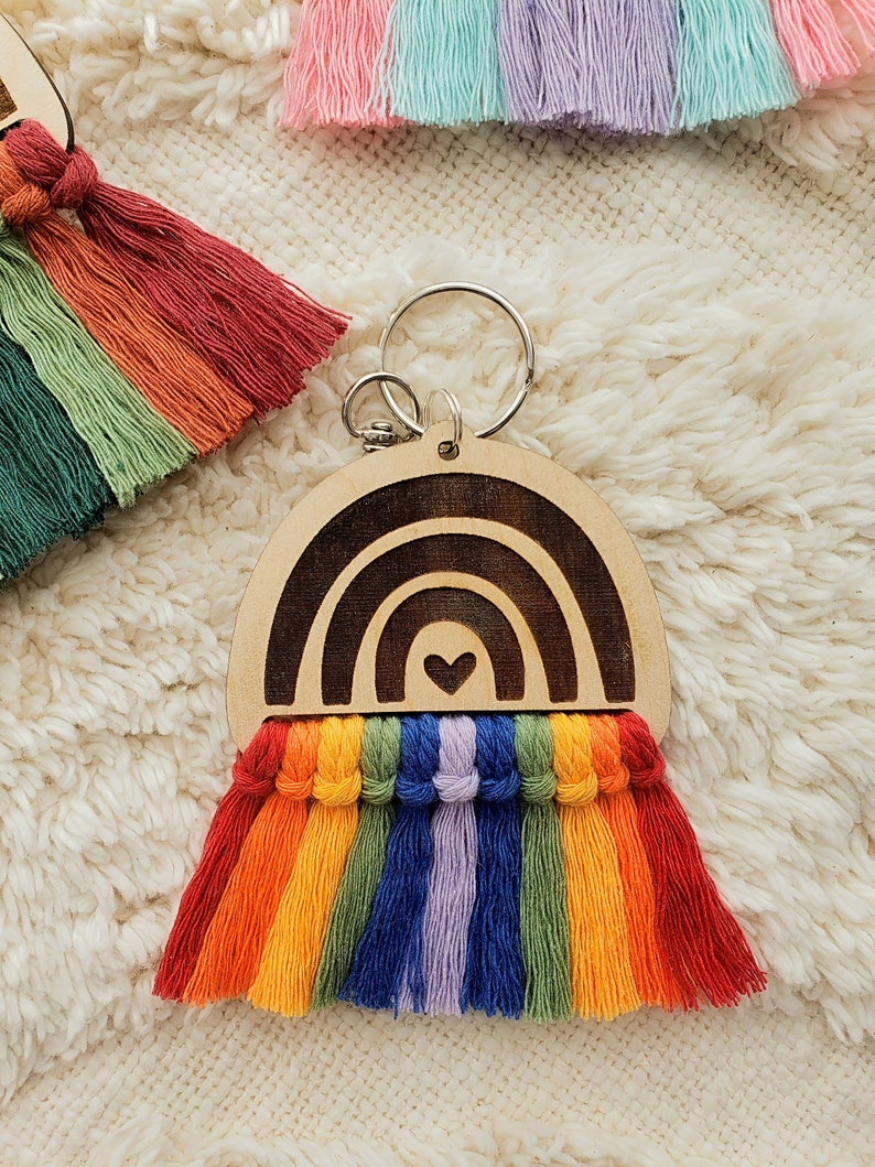 LASER SVG: 3 Pack Rainbow Macrame Hole Style Cut Files - Macrame ...