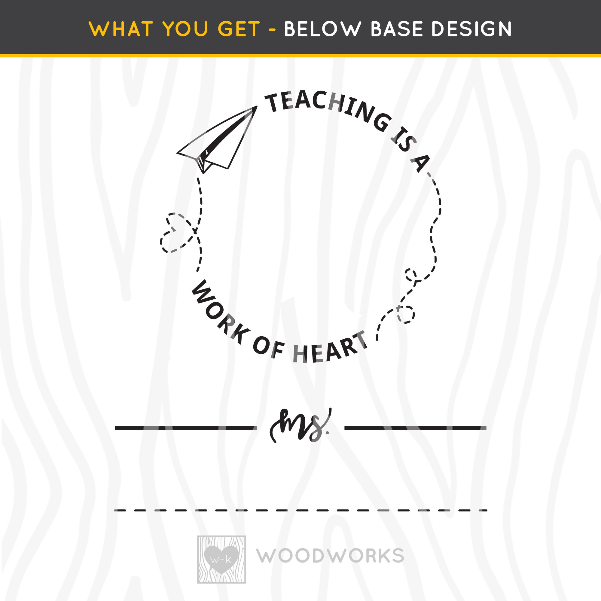 SVG / DXF Customizable Teacher Monogram Cut File - Etsy