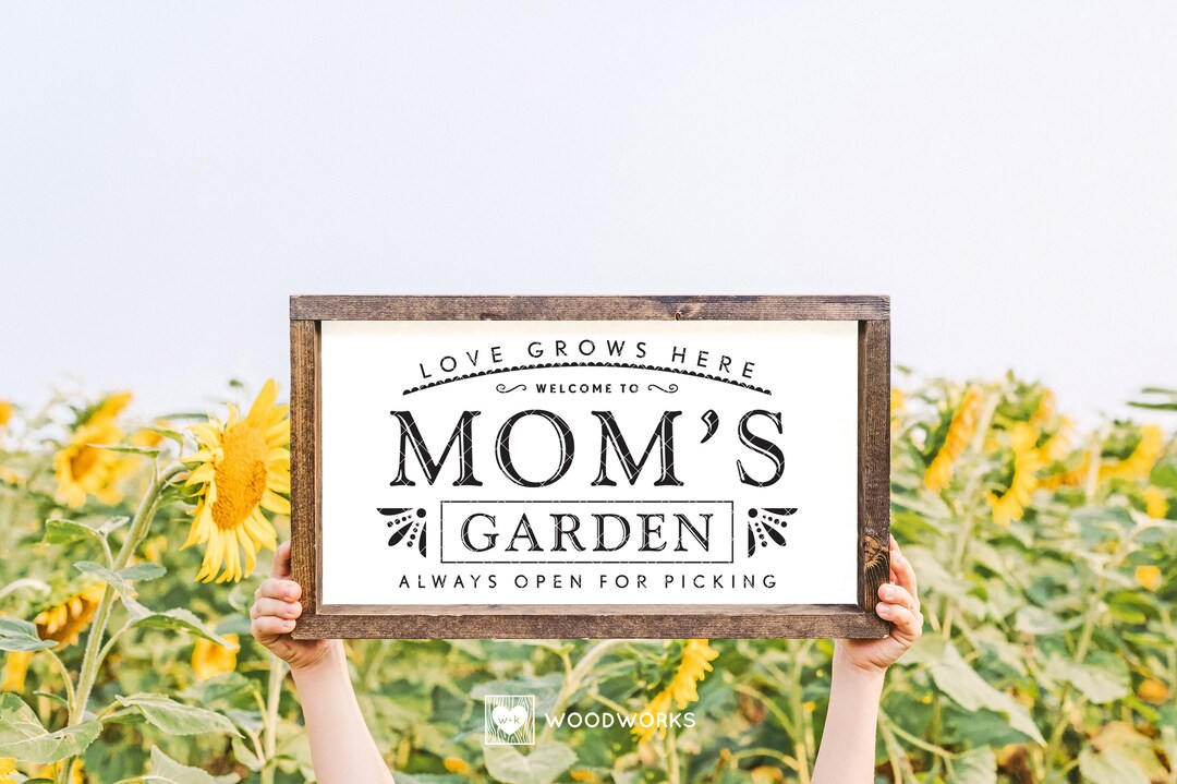 SVG / DXF - Love Grows Here "welcome to Mom's Garden" Cut File - Always ...