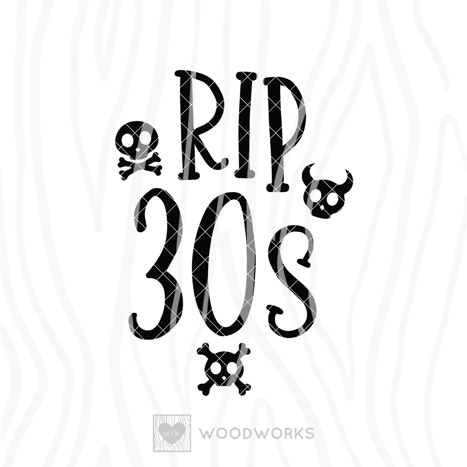 SVG / DXF - Decade Birthday “RIP 30s” Cut File - Fortieth Birth Day ...