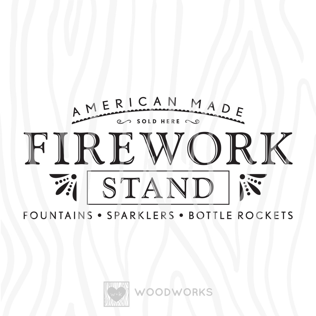 SVG / DXF - American Made "firework Stand" Cut File, Sold Here ...