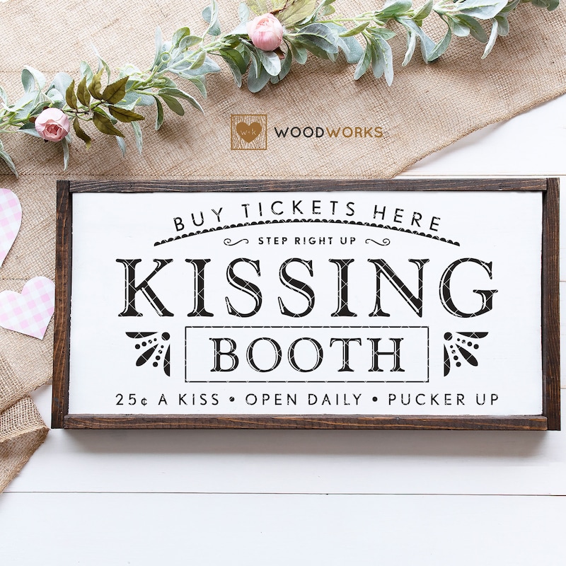 Kissing Booth Sign - Etsy