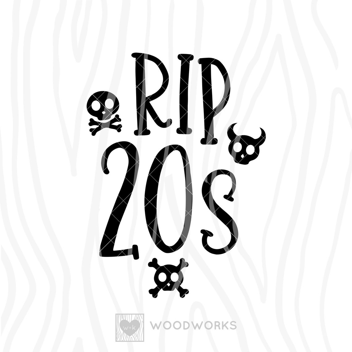 SVG / DXF RIP 20s Cut File For Dirty Thirty Birthday | Etsy