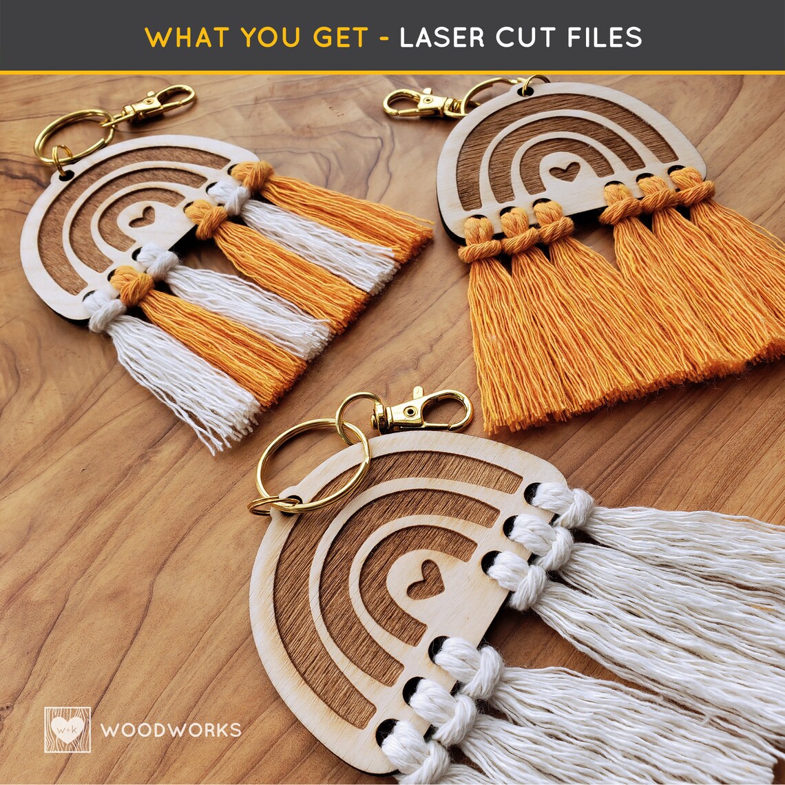 LASER SVG: 3 Pack Rainbow Macrame Hole Style Cut Files - Macrame ...