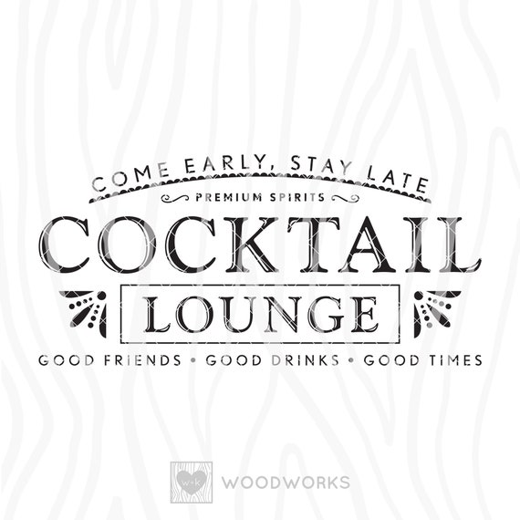 SVG / DXF Premium Spirits cocktail Lounge Cut - Etsy Australia