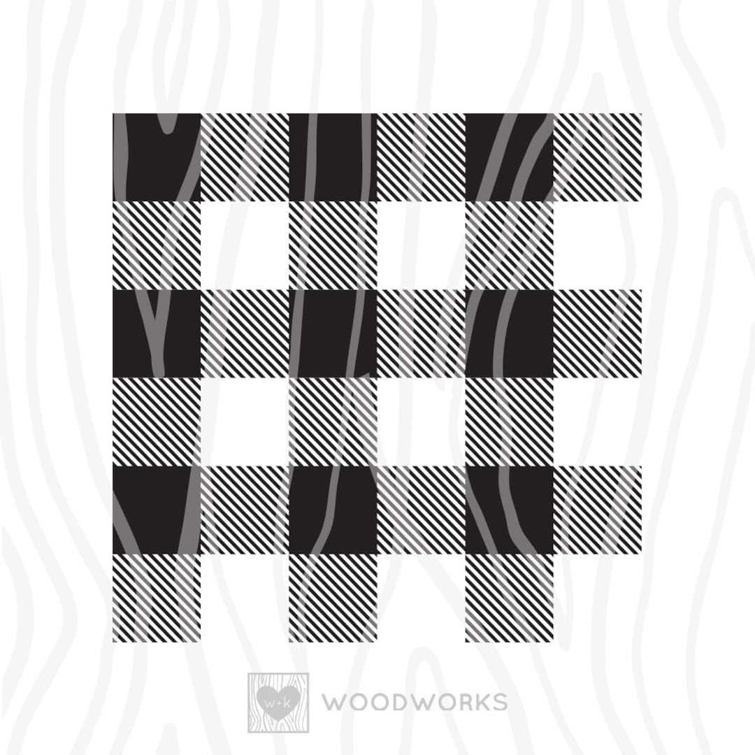 SVG / DXF - Set of 2 Pattern "gingham" Cut Files, Farm House Style ...