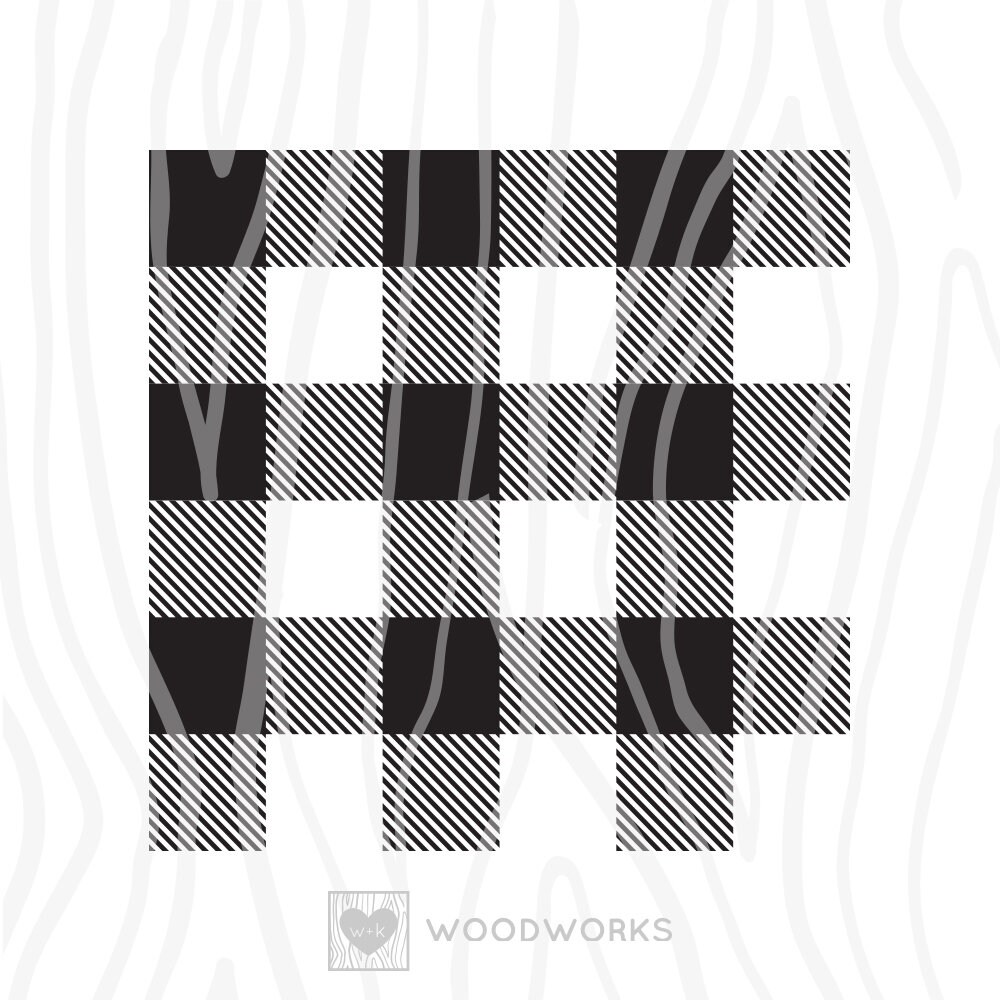 SVG / DXF Set of 2 Pattern gingham Cut Files - Etsy