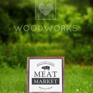 SVG / DXF - Butcher Shop "meat Market" Beef & Pork, Farmhouse Sign ...