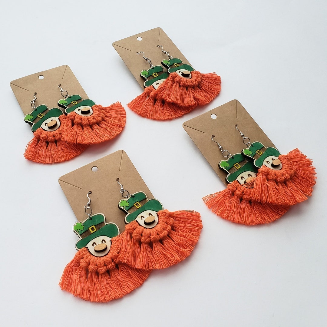 LASER SVG: St. Patrick's Day Shamrock Hat Leprechaun Macrame Beard ...