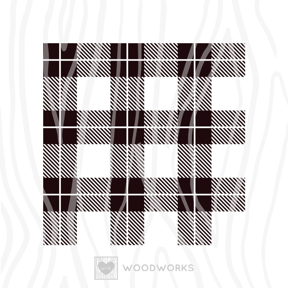 SVG / DXF - Set of 2 Pattern "flannel Plaid" Cut Files, Farm House ...