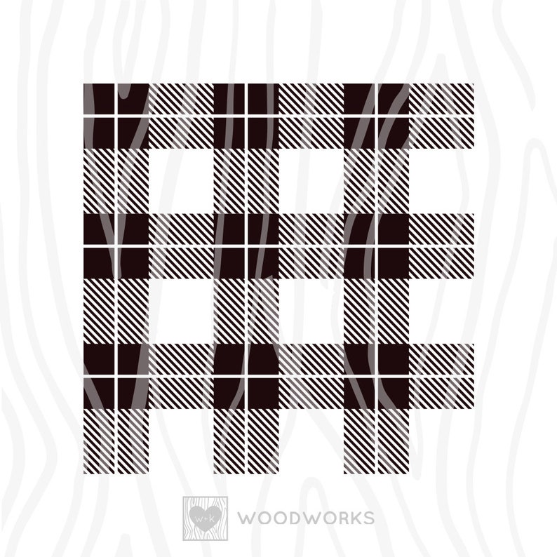 SVG / DXF - Set of 2 Pattern "flannel Plaid" Cut Files, Farm House ...