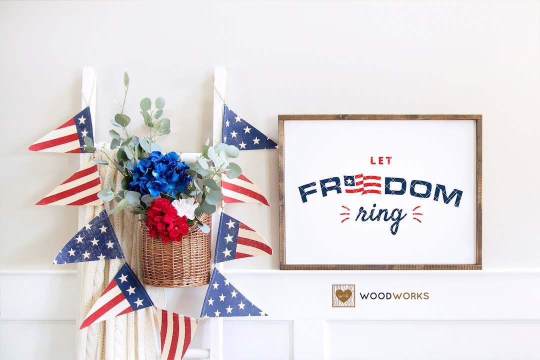 SVG / DXF: "let Freedom Ring" Cut File -patriotic, God Bless America ...