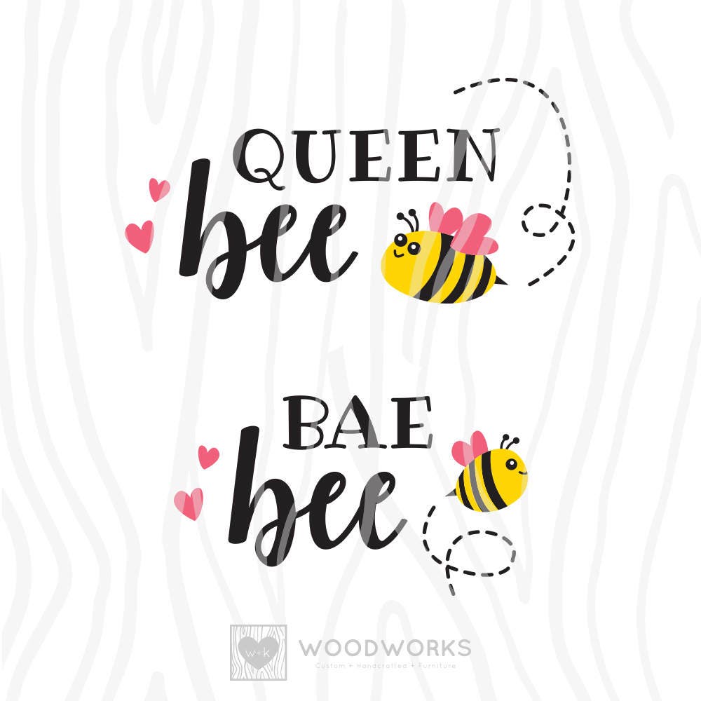 2 PACK: SVG / DXF Queen Bee and Bae | Etsy
