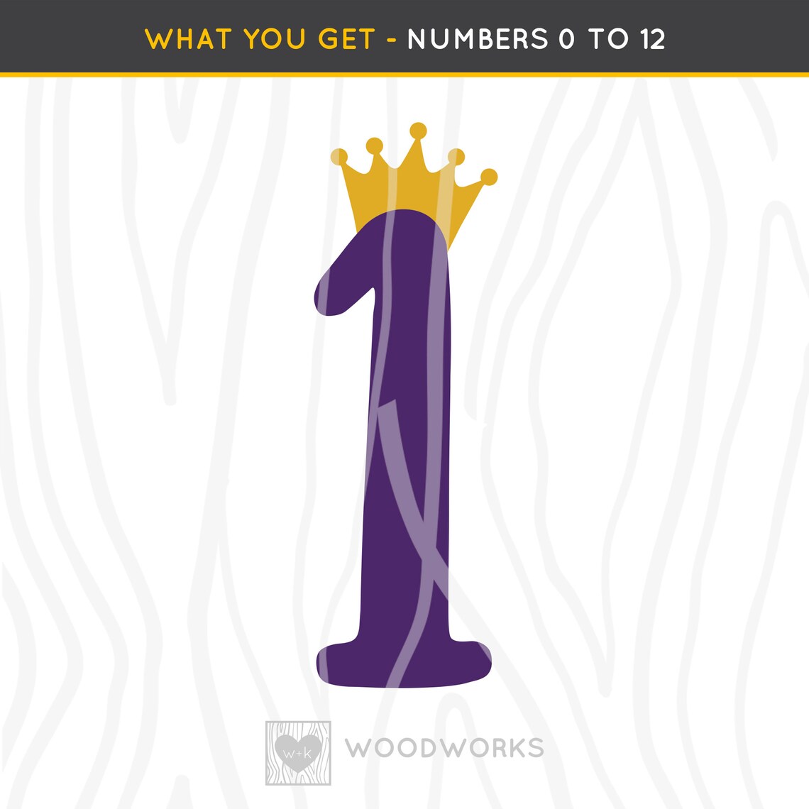 SVG / DXF - 2 Pack: "crown Numbers" and "plain Numbers" 0 to 12 Cut ...