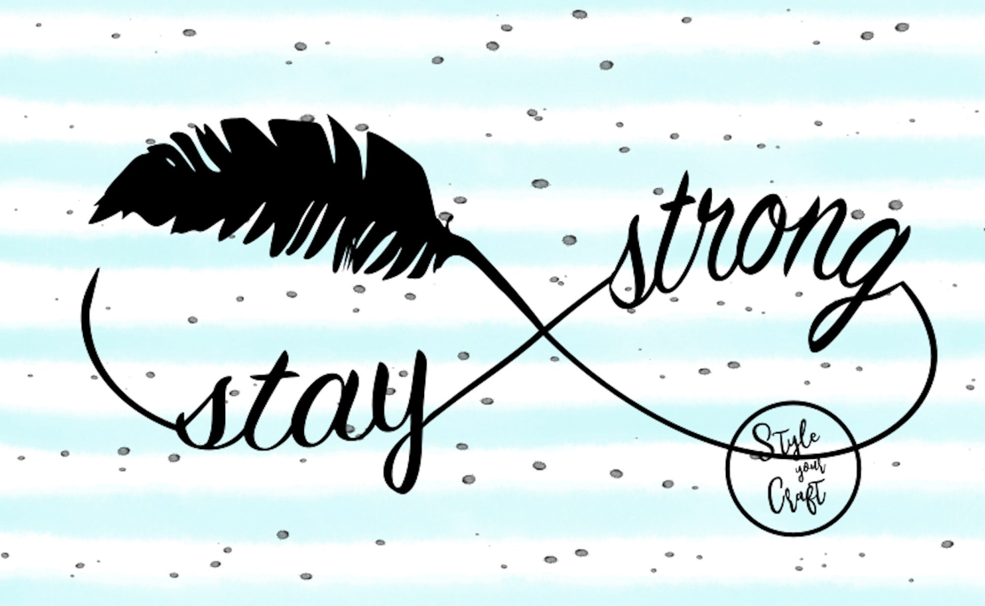 Stay strong svg for decal iron on. infinity sign. eps dxf | Etsy