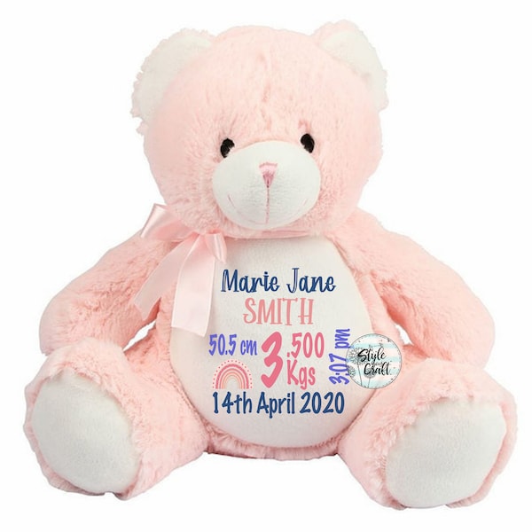 Birth Teddy Bear - Etsy Australia
