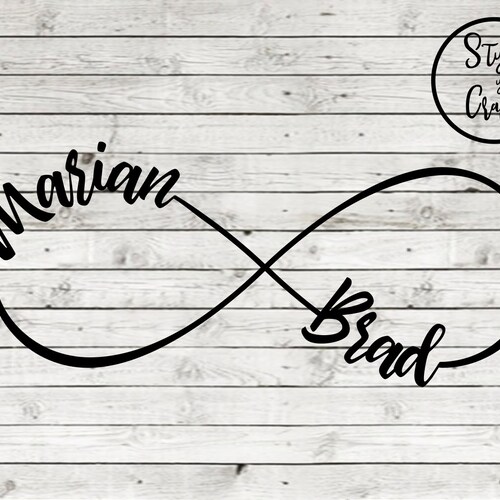 Personalised Svg for Decal Iron On. Infinity Sign. Eps Dxf - Etsy