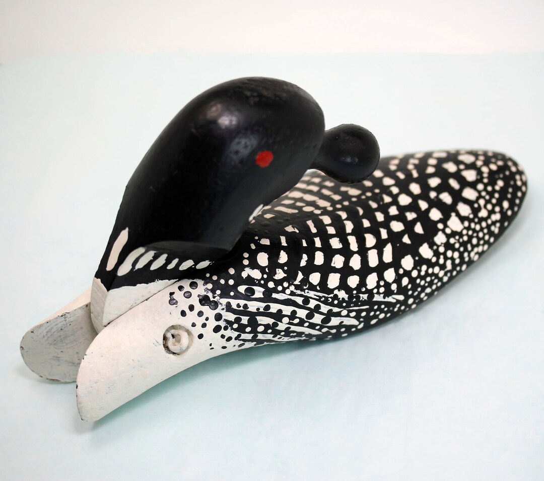 Loon Folk Art Hand Painted Antique Shoe Last, Petesneatoldstuff, Unique ...
