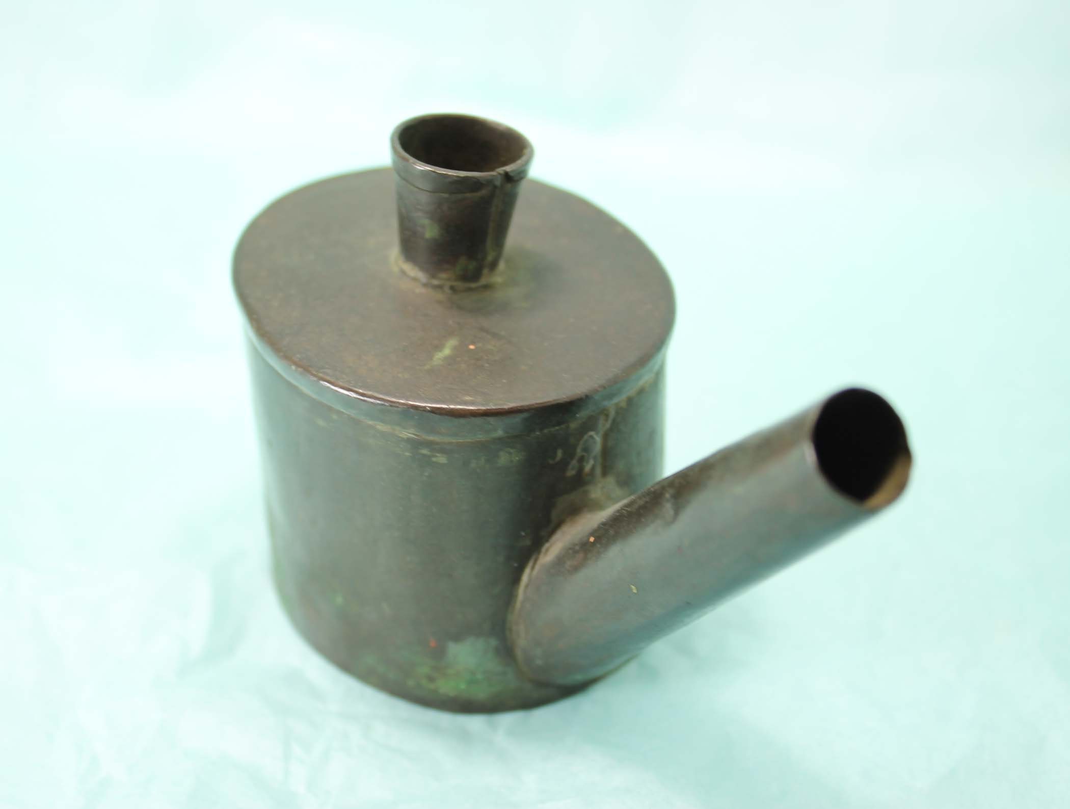 Antique Copper Betty Lamp, Primitive Oil Lamp, Handmade Early 19th ...