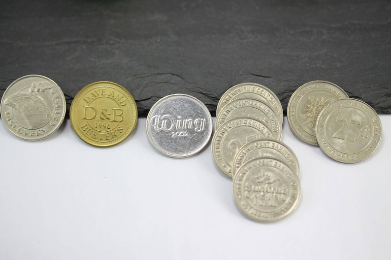 Vintage Casino Tokens Lot of 42, Collectible Casino Token Chips ...