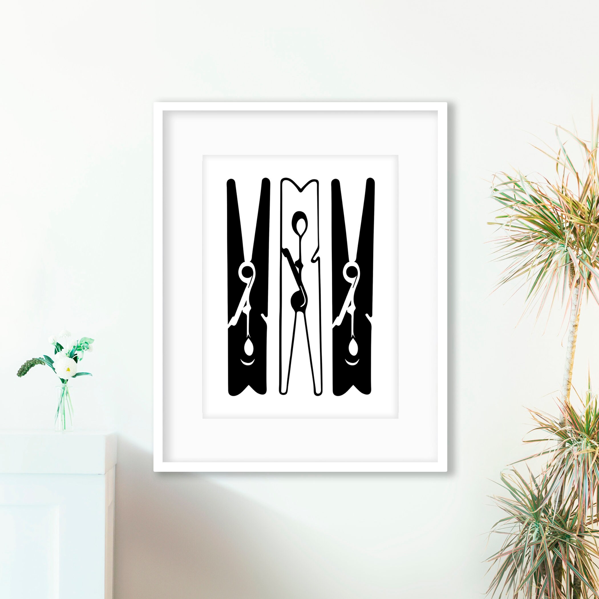 Clothespin Laundry Room Printable Laundry Room Sign Laundry Room Decor ...