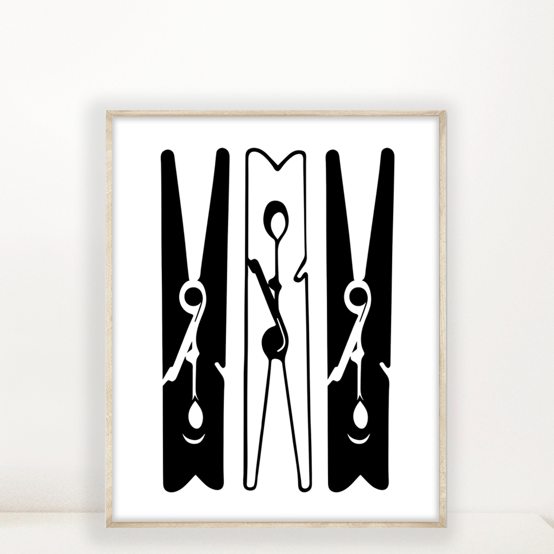 Clothespin Laundry Room Printable Laundry Room Sign Laundry Room Decor ...